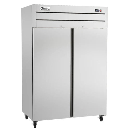Coldline C-2FF-TM 54" Solid Door Commercial Top Mount Reach-In Freezer ...
